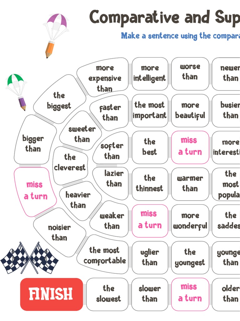 Comparative and Superlative Board Game | PDF