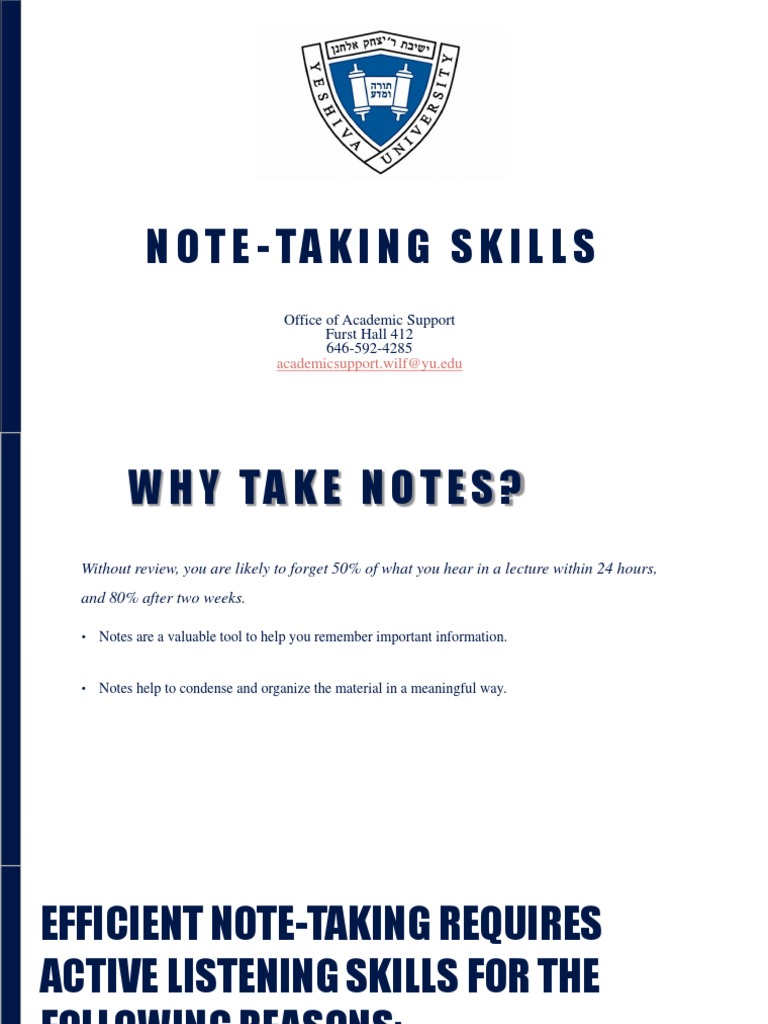 Notetaking Strategies Updated_3.pdf | PDF | Lecture | Psychology
