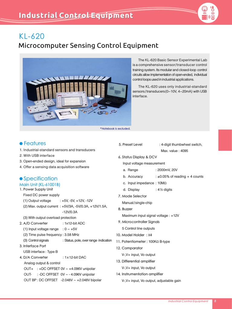 KL-620 10603 | PDF | Power Supply | Sensor