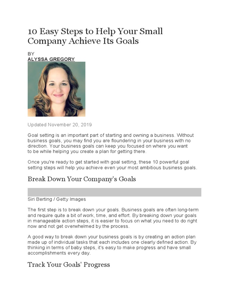 Business Goals | PDF