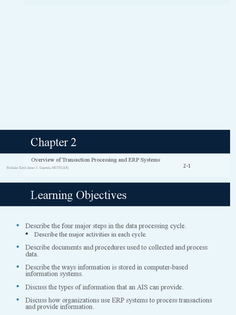 AIS Lec - 02 | PDF | Enterprise Resource Planning | Computer File