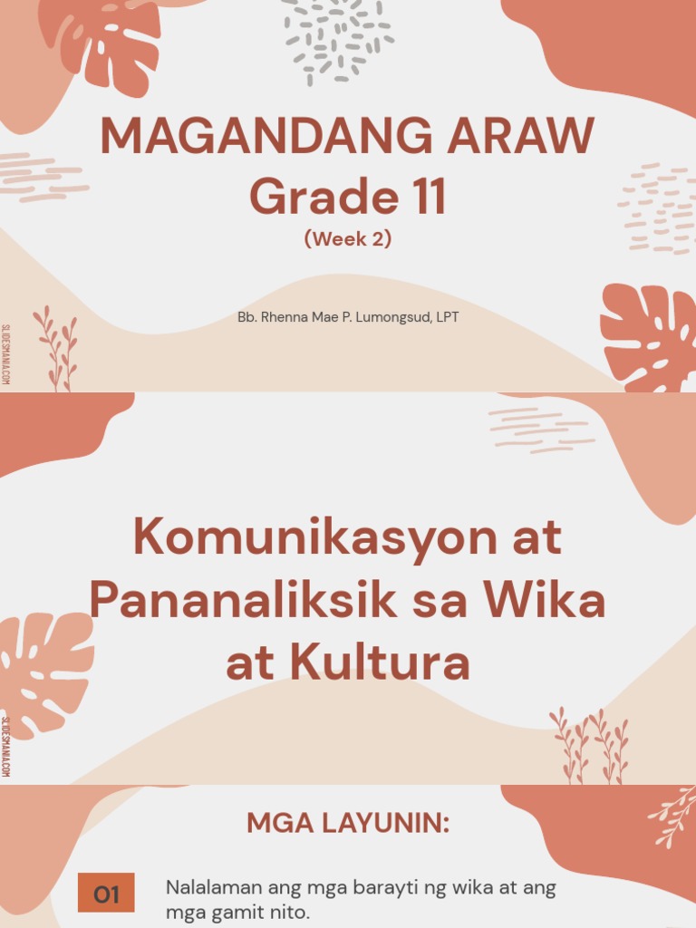 Kompan Week 1 Barayti NG Wika | PDF