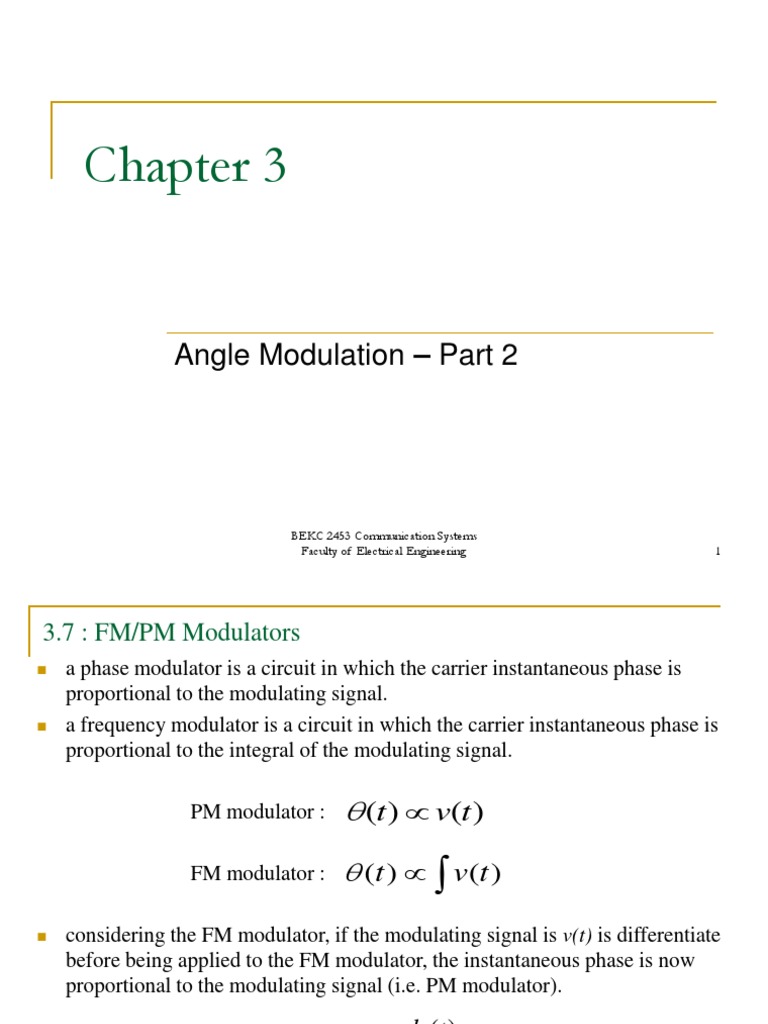 CHAPTER 3 Part 2 PDF | PDF | Frequency Modulation | Detector (Radio)