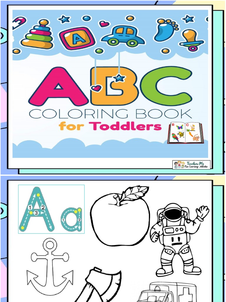 Alphabet Coloring Book Cover PDF | PDF