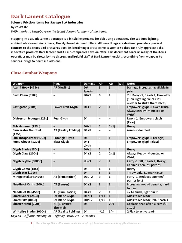 Savage Sla Science Friction v2-2 PDF | PDF | Blade | Brand