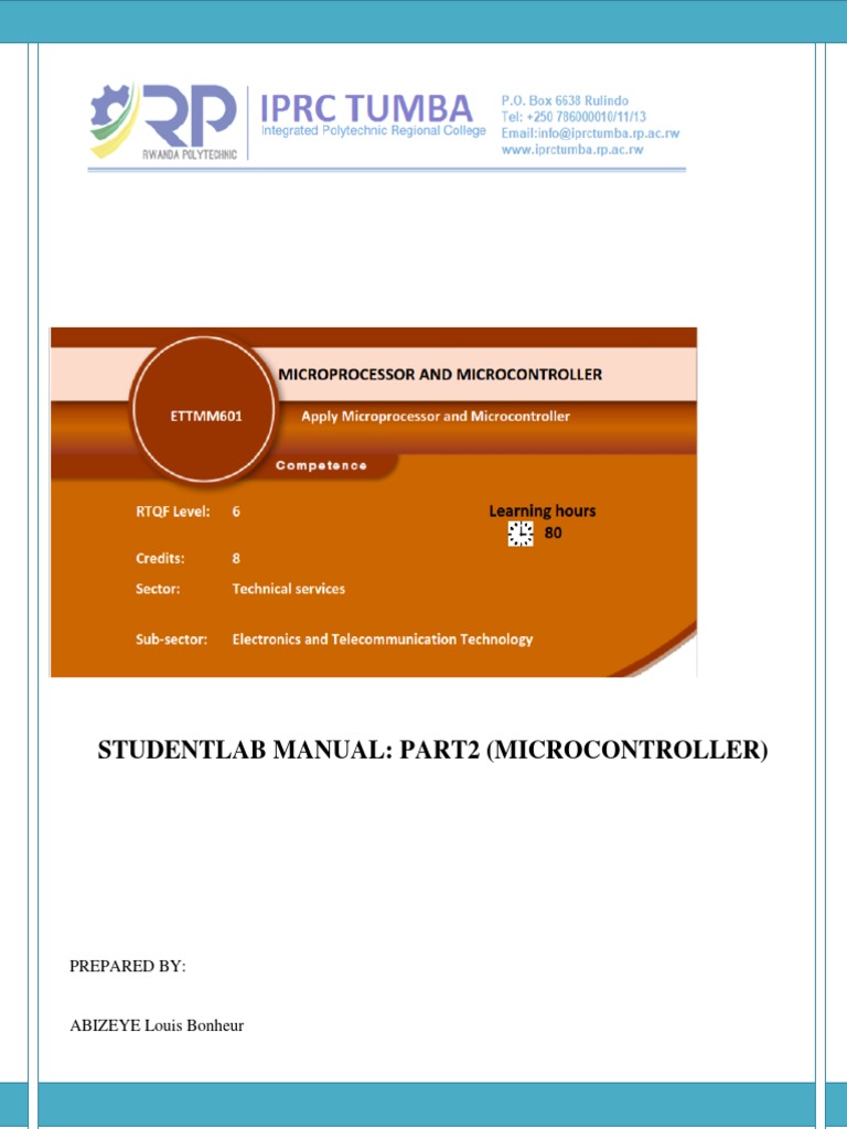 STUDENT LAB - Manual ETTMM601 PDF | Download Free PDF | Arduino ... STUDENT LAB - Manual ETTMM601 PDF | Download Free PDF | Arduino ...