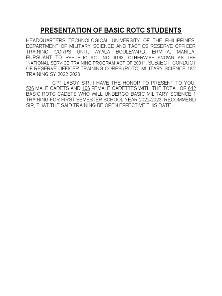 Presentation of Participants | PDF