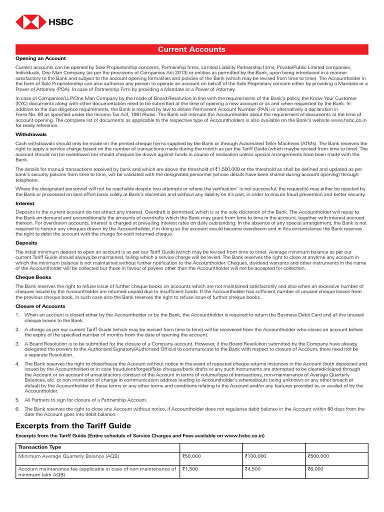 Terms and Conditions PDF | PDF | Overdraft | Cheque