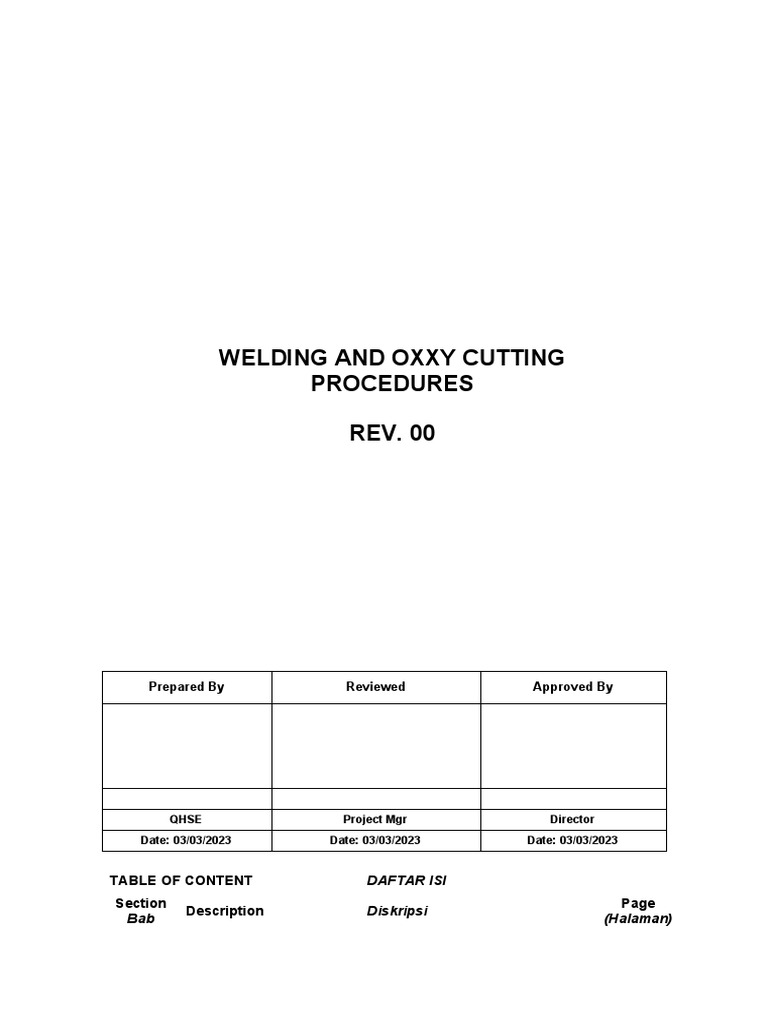Welding and Oxy Cutting | PDF