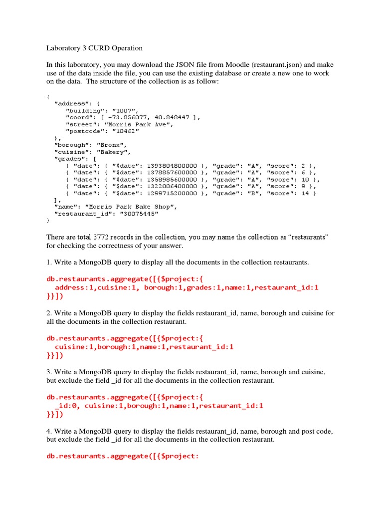 L4 CURD Operation Aggregation (Answers) PDF | Download Free PDF | Data Management Software ...