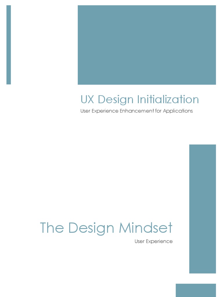 UX Design Initialization PDF | PDF | Conceptual Model | User Experience