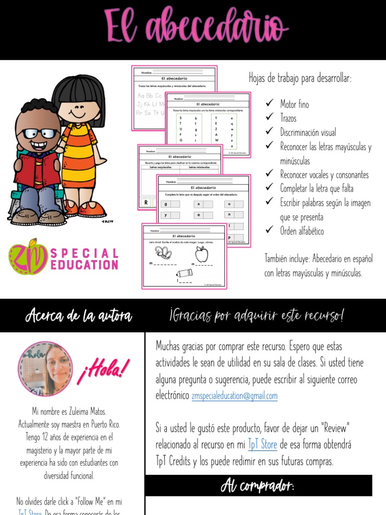 Hojas de Trabajo para Desarrollar | PDF | Alfabeto | Internet