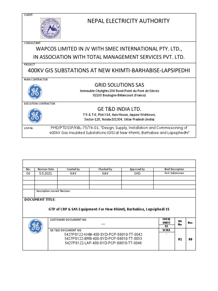 400kV GIS Substations Project GTP | PDF | Electromagnetic Compatibility ...