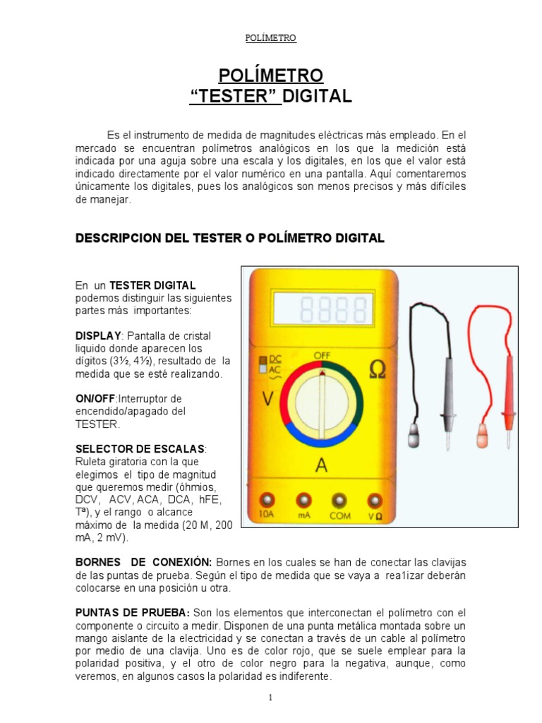 Polimetro | PDF | Ciencias fisicas | Electricidad