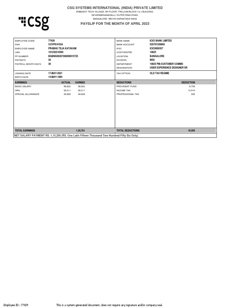 CSG Systems International (India) Private Limited | PDF | Taxes | Tax ...