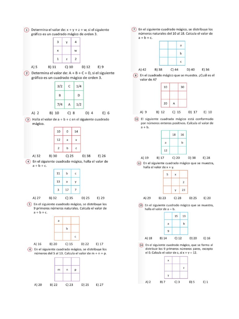 CUADRADOS MAGICOS | PDF