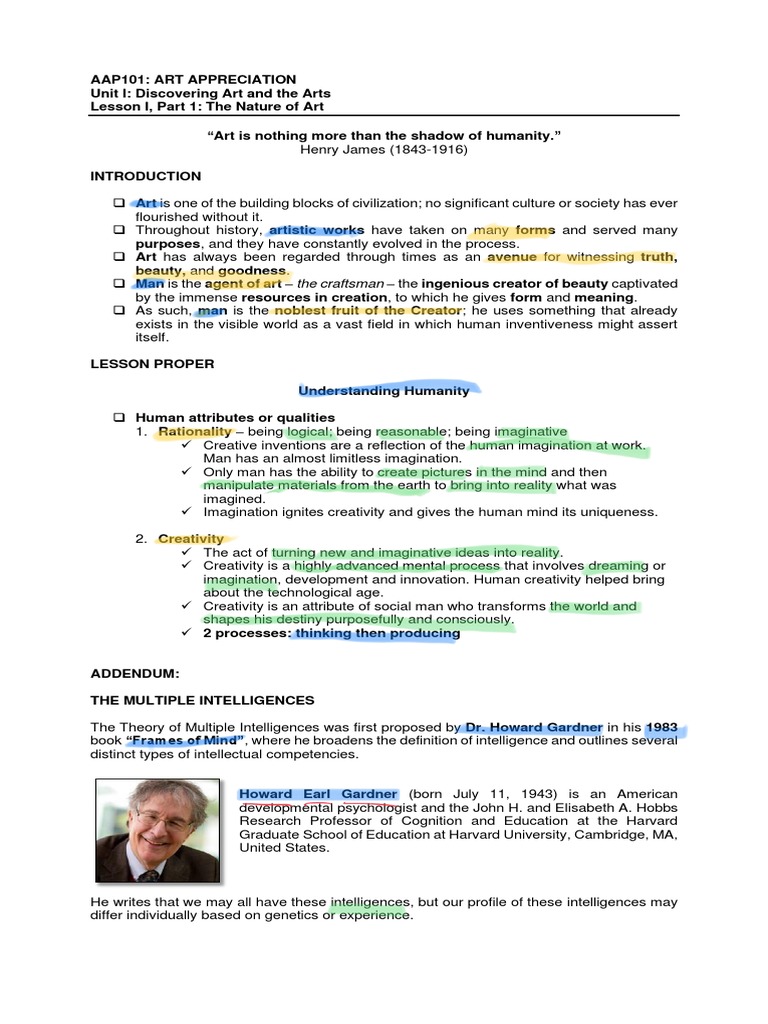 AAP101 - Unit I Lesson 1 Part 1 | PDF