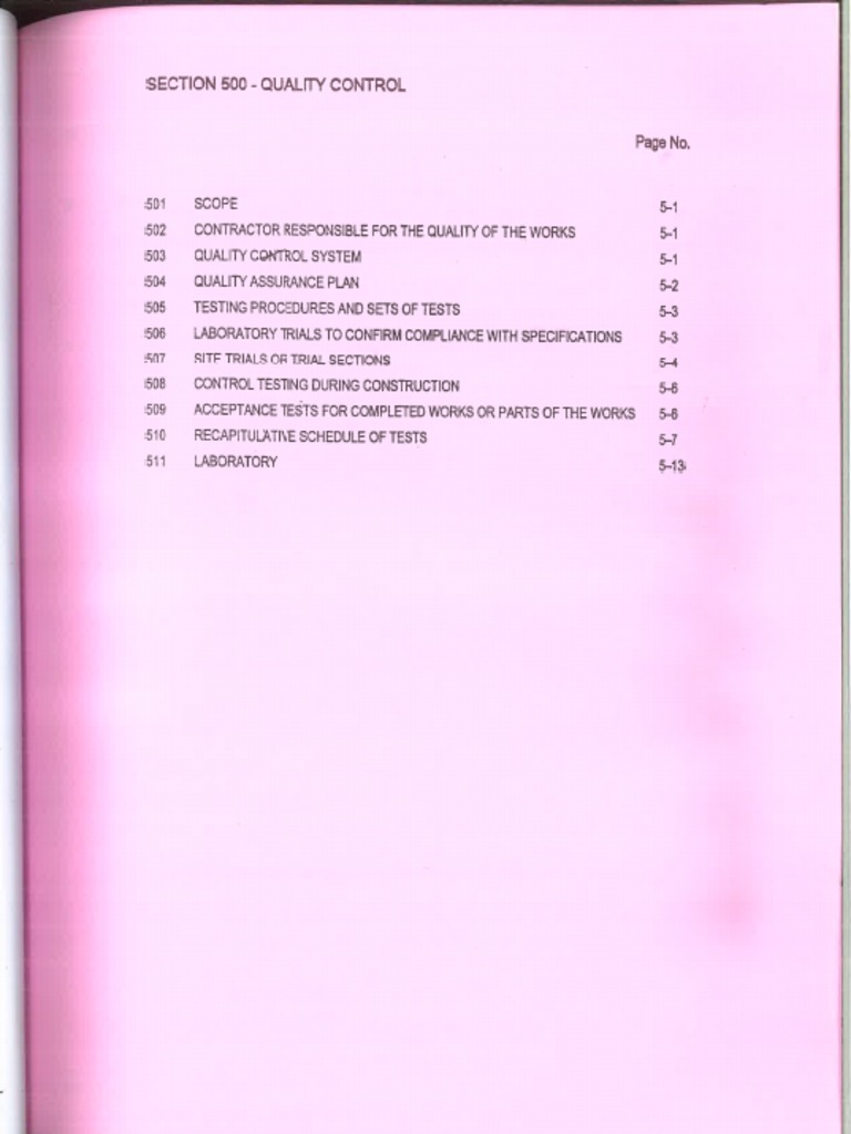 2.section 500-Quality Control | PDF