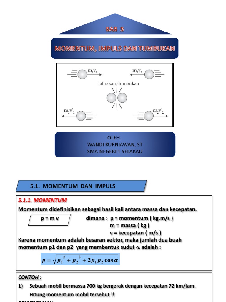 Bab 4 - MOMENTUM, IMPULS DAN TUMBUKAN | PDF
