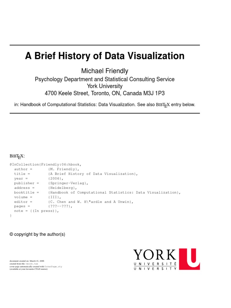 A Brief History Of Data Visualization Pdf Contour Line Map