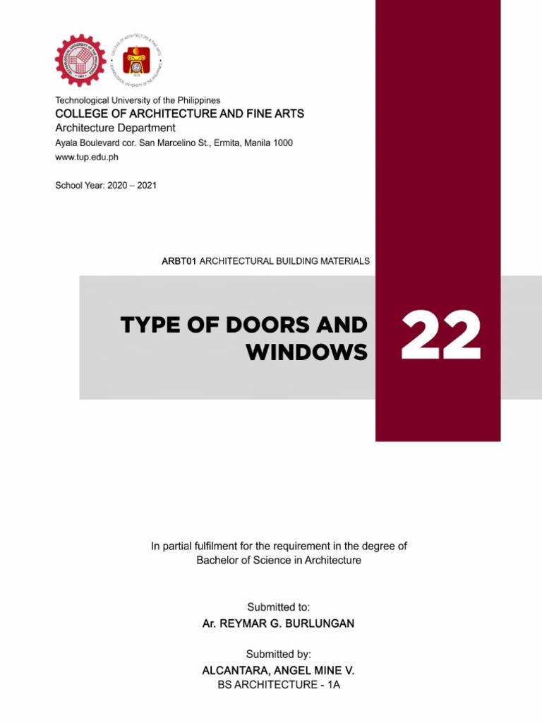 22 Type of Doors and Windows PDF | PDF | Window | Door
