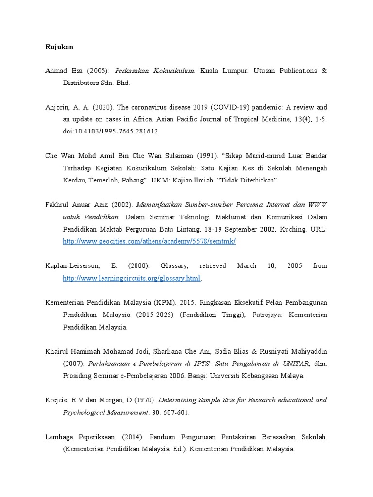 Senarai Rujukan | PDF