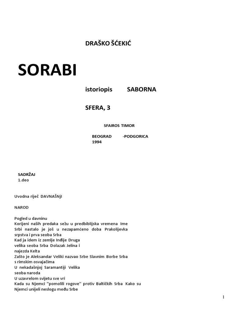 Dokumen - Tips Sorabi-Drasko-Scekic Latinica PDF | PDF