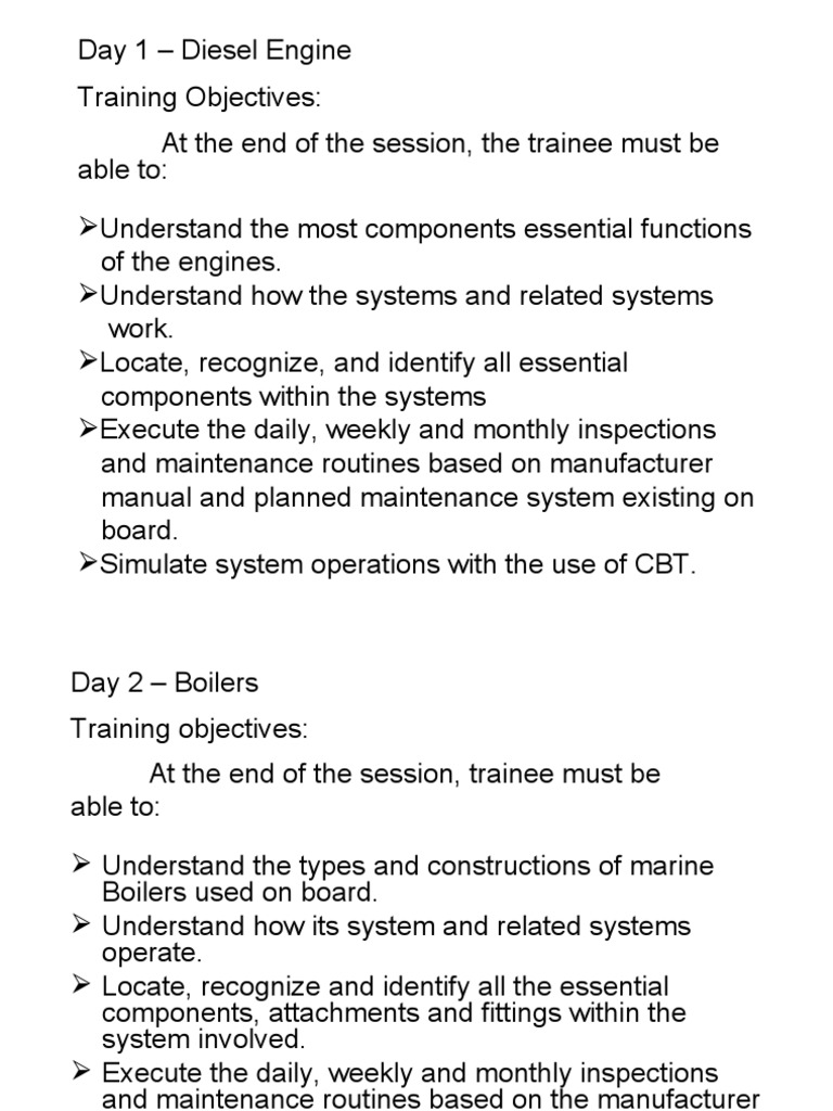AMS (Training Objectives) | PDF | Engines | Combustion