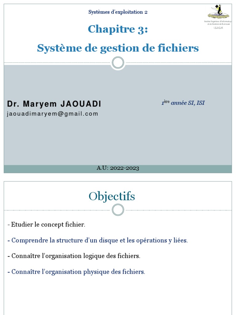 Systèmes D'exploitation 2 (Chapitre3) | PDF