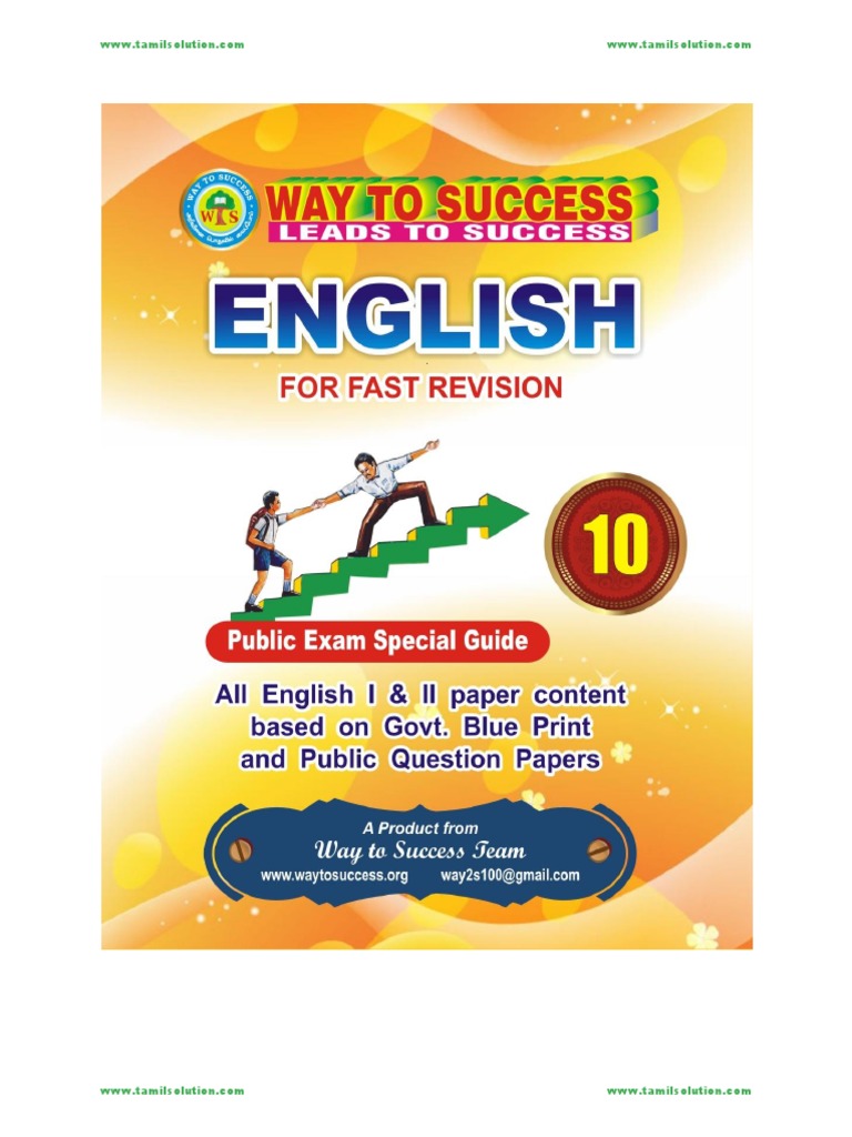 Way To Success 10th English Guide | PDF | English Language | Sentence ...