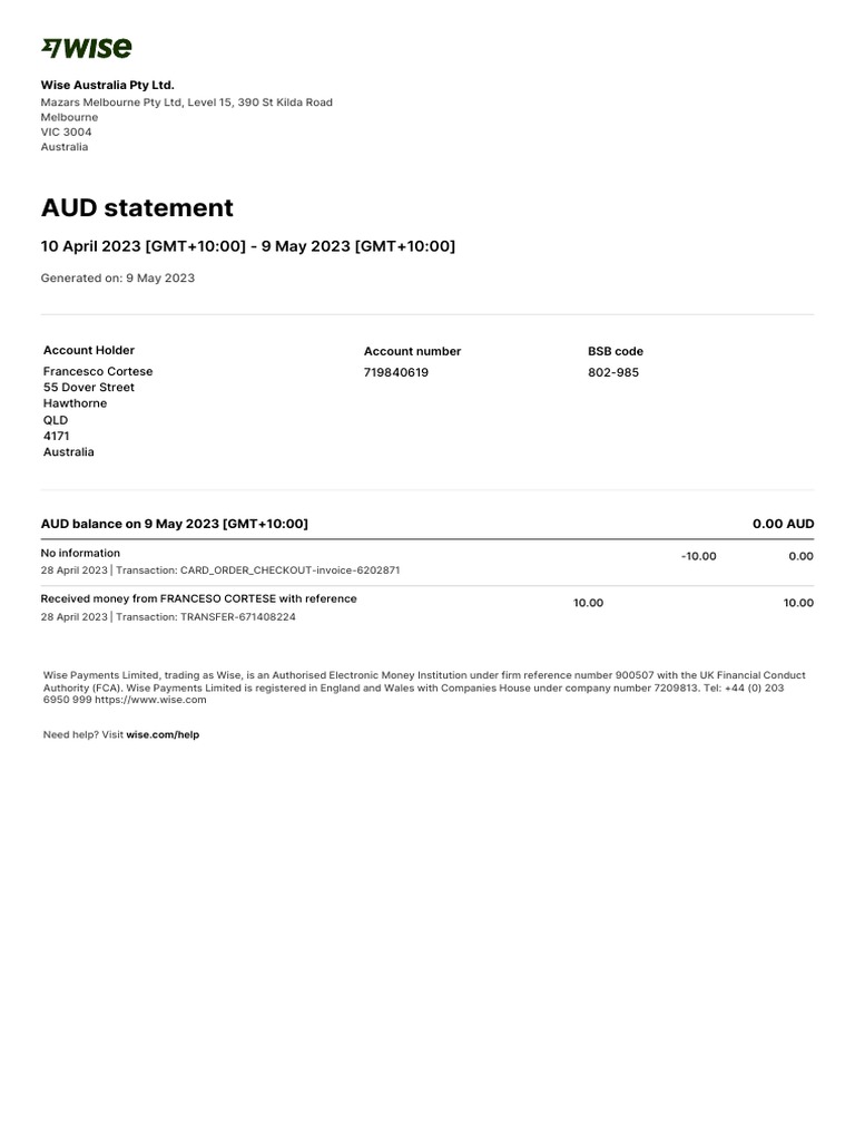 Statement 15938132 AUD 2023-04-10 2023-05-09 | PDF