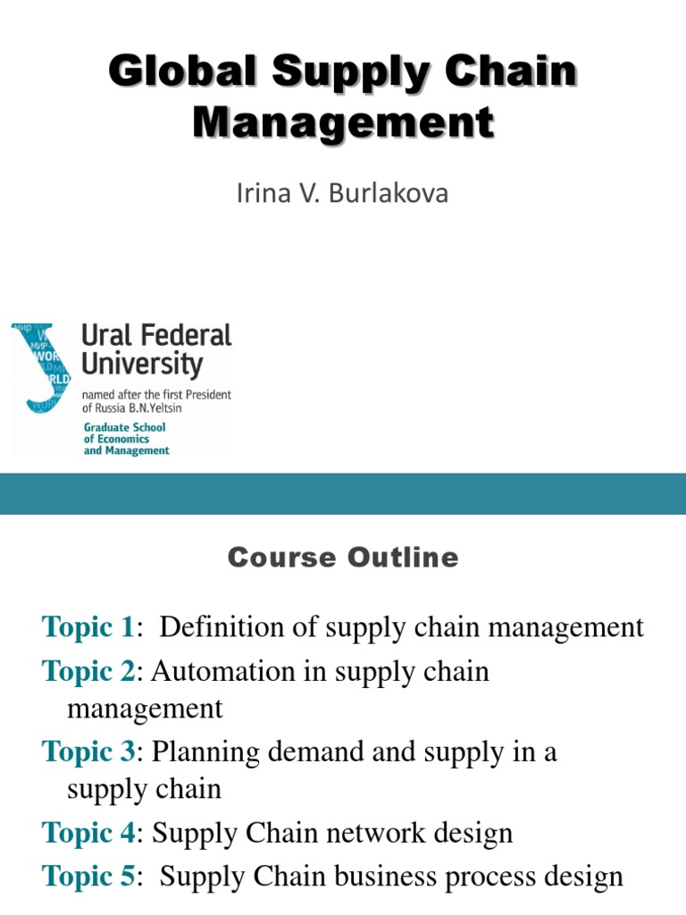 Lecture 1 Slides | Download Free PDF | Supply Chain | Supply Chain ...