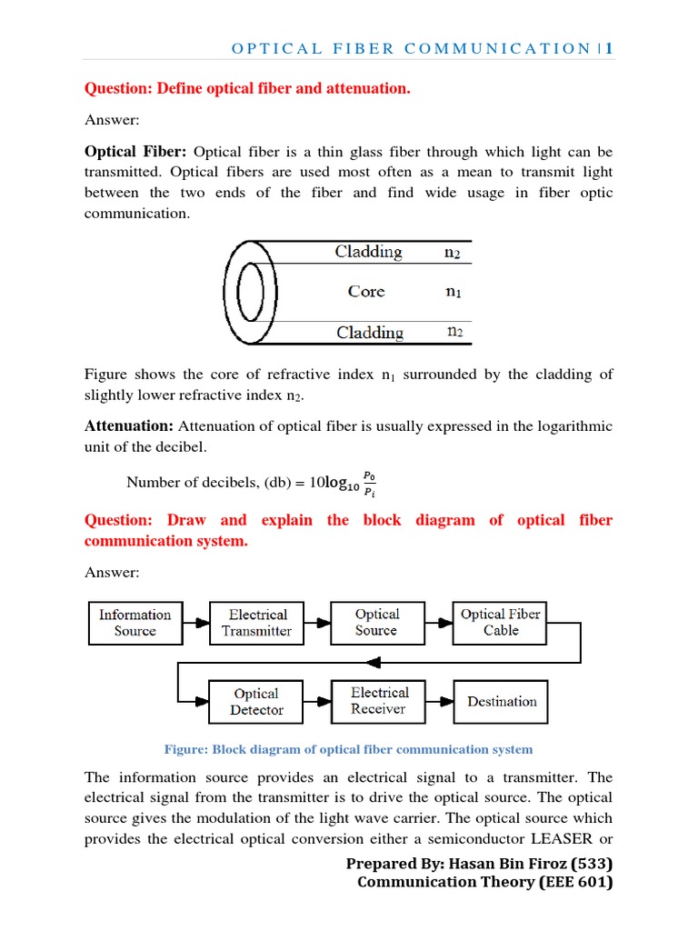 Optical Fiber Communication (Complete) PDF | PDF | Optical Fiber | Dispersion (Optics)