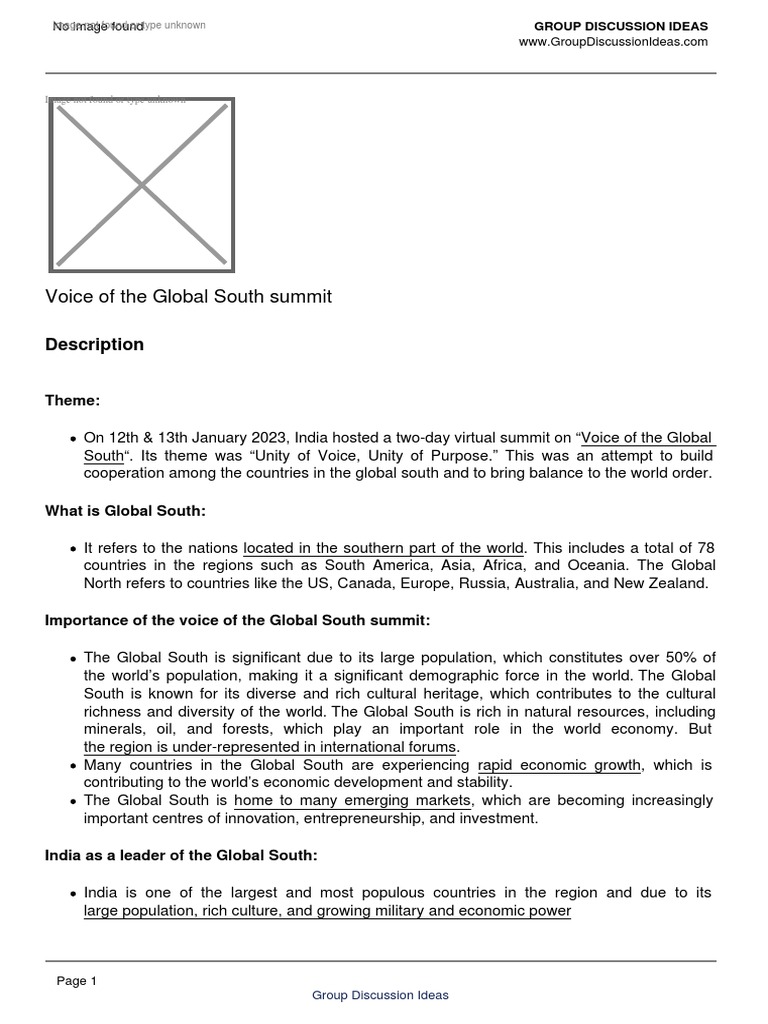 Voice of The Global South Summit | PDF | Developing Country | Economies