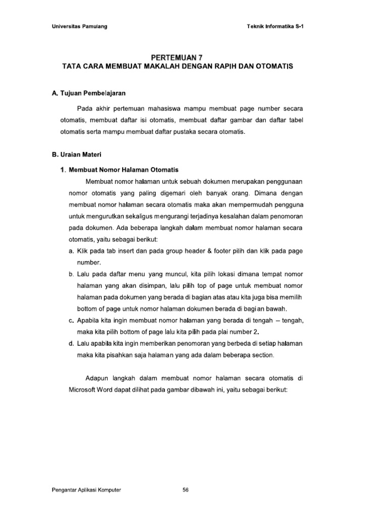 TPL0243_07_TATA CARA MEMBUAT MAKALAH DENGAN RAPIH DAN OTOMATIS | PDF