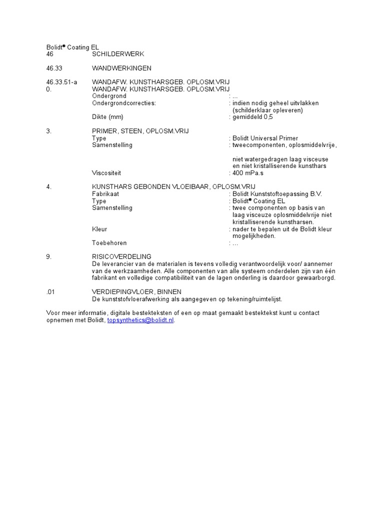Bolidt Coating EL | PDF
