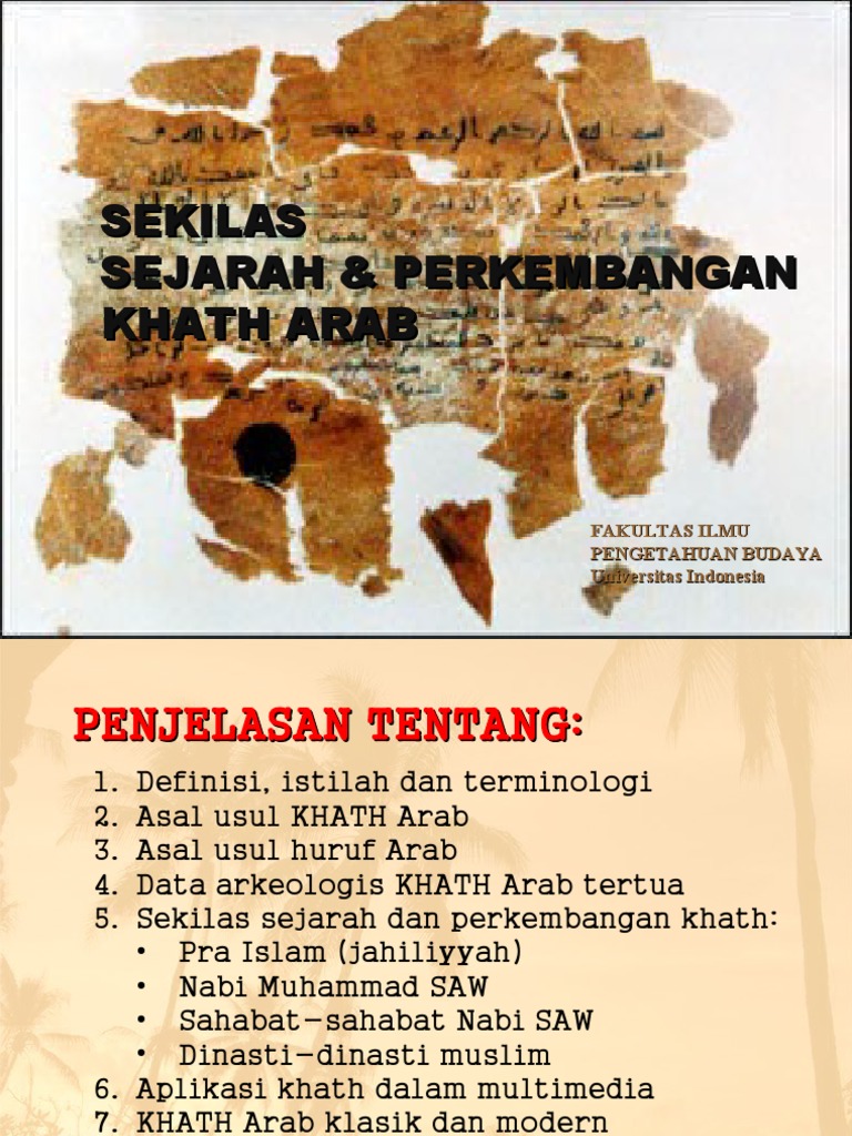 Sejarah dan Perkembangan Khath Arab | PDF