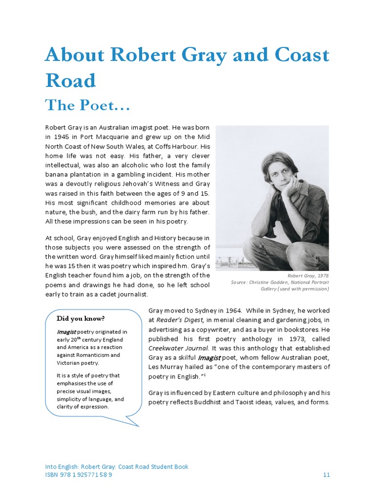 Robert Gray's Coast Road Poetry Guide | PDF | Poetry