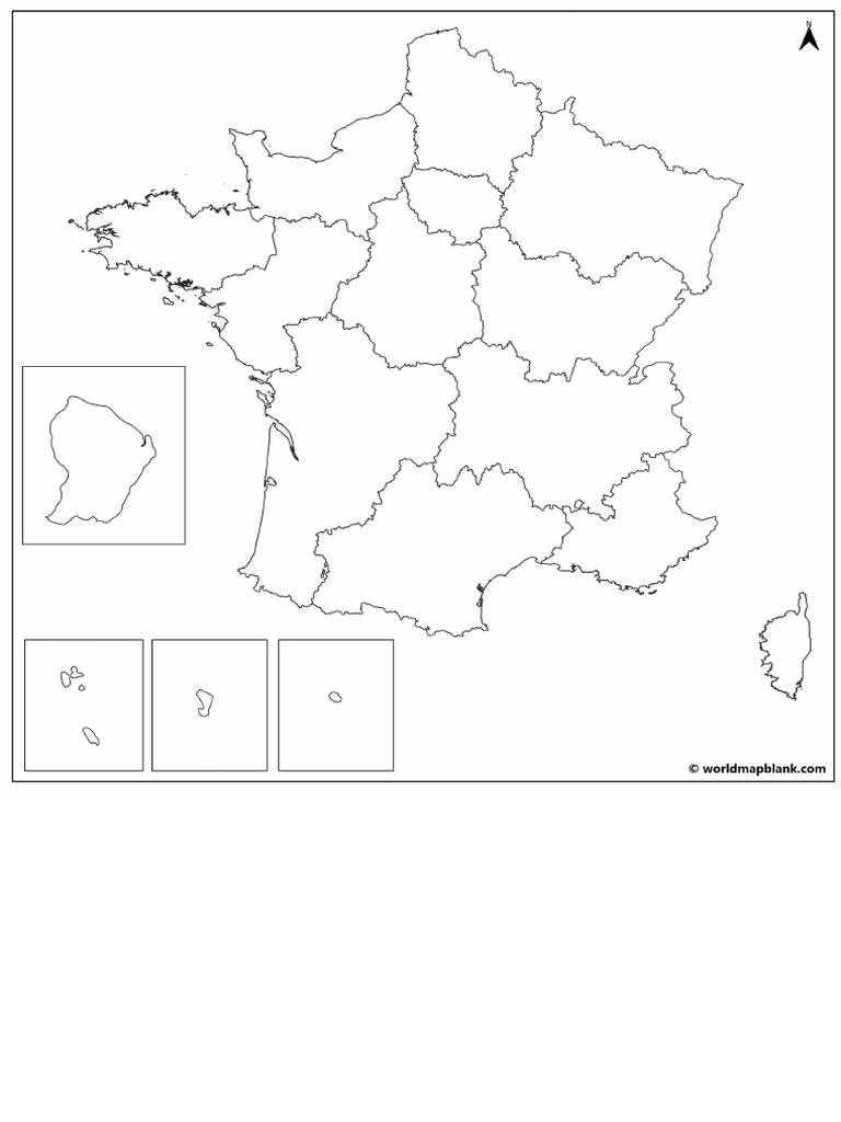 France Map Blank With Regions | PDF