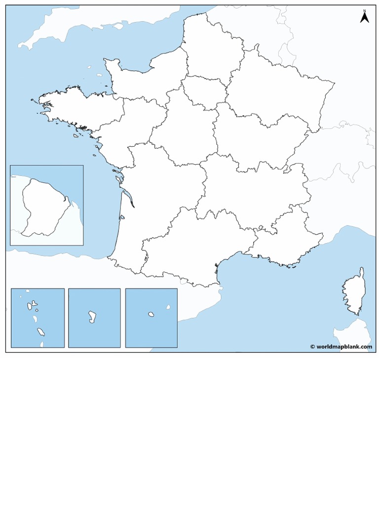 Blank Map of France With Regions PDF | PDF