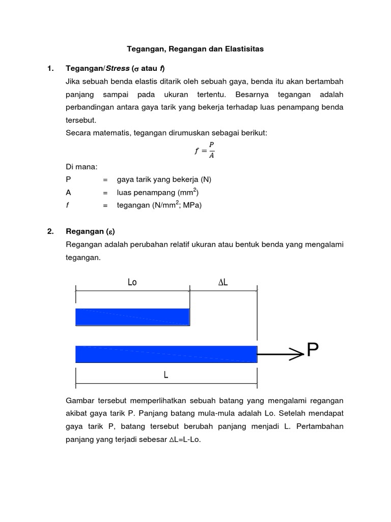 Tegangan dan Regangan pada Material | PDF