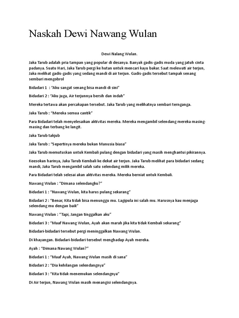 Naskah Dewi Nawang Wulan | PDF