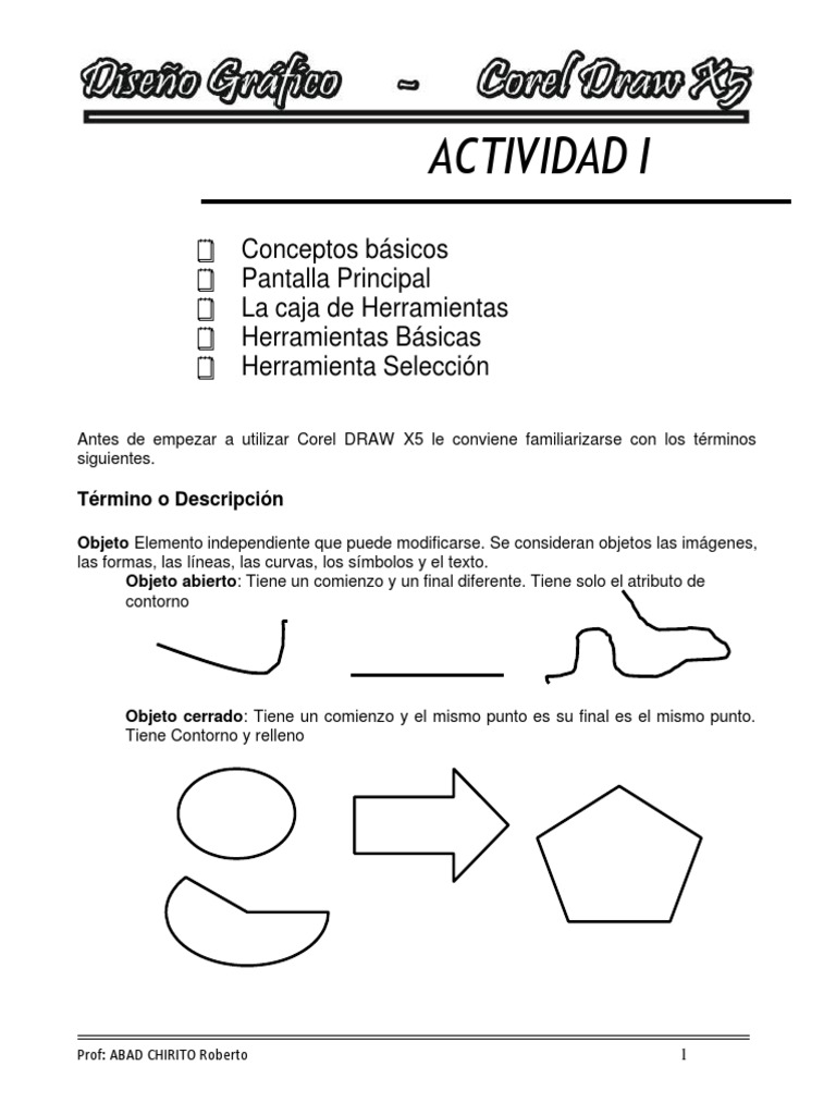 Manual Corel Draw x5 1 | PDF | Perspectiva (Gráfica) | Herramientas