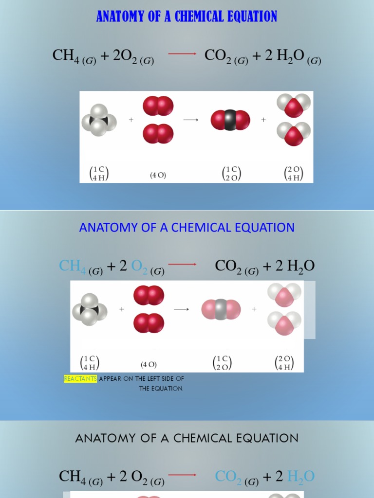 Anatomy of a Chemical Equation Explained | PDF | Stoichiometry | Mole ...