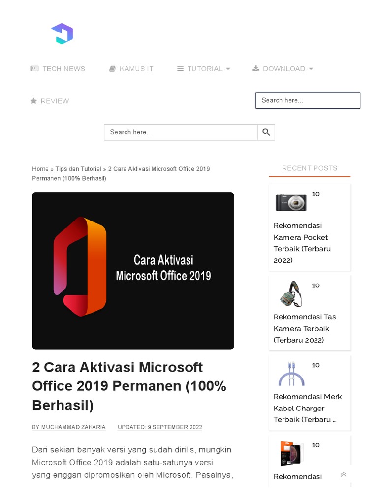 2 Cara Aktivasi Microsoft Office 2019 Permanen (100% Work) | PDF