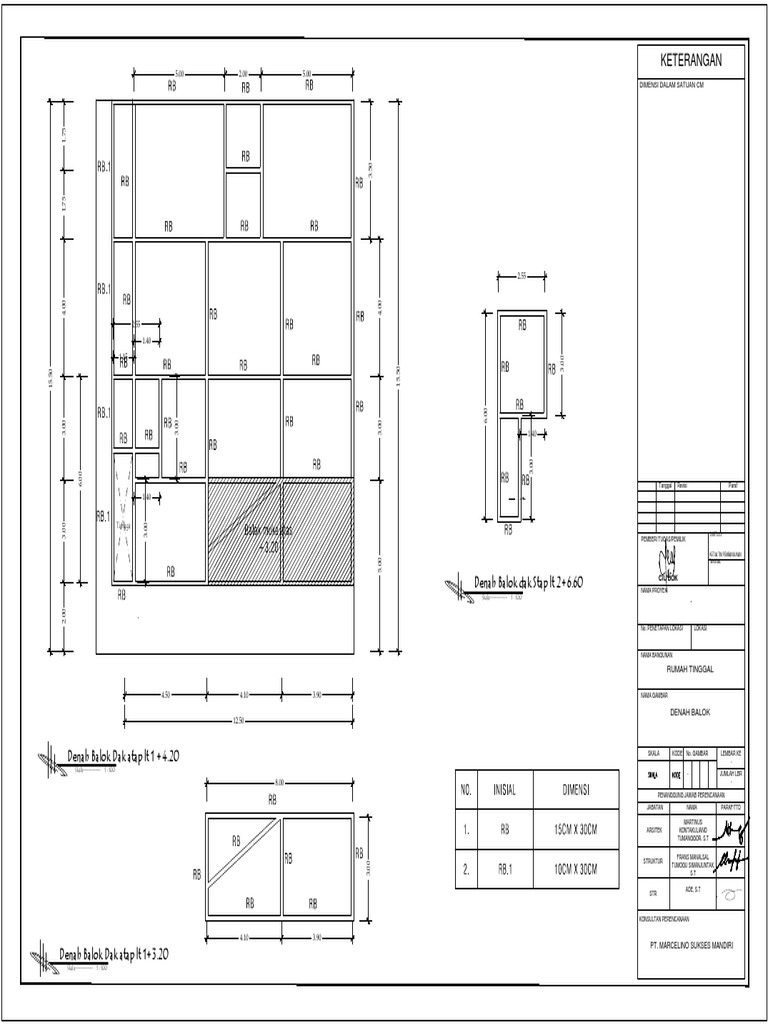 Denah Balok Dak Atap Rumah Tinggal | PDF