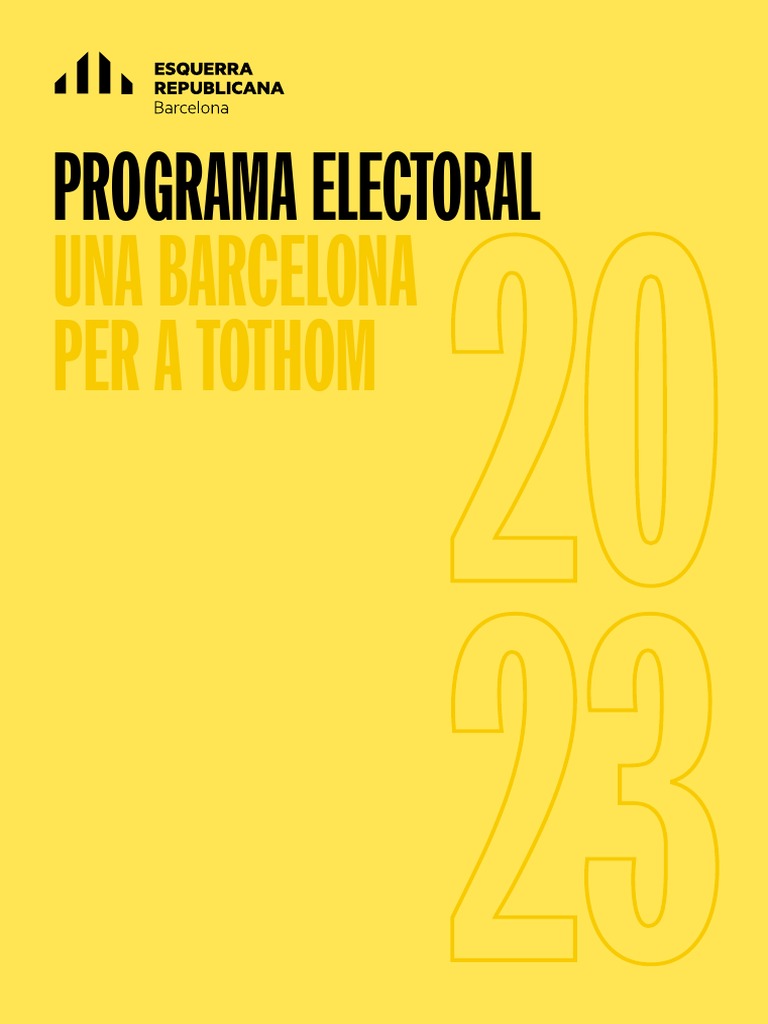 Programa Electoral d'ERC A Barcelona | PDF