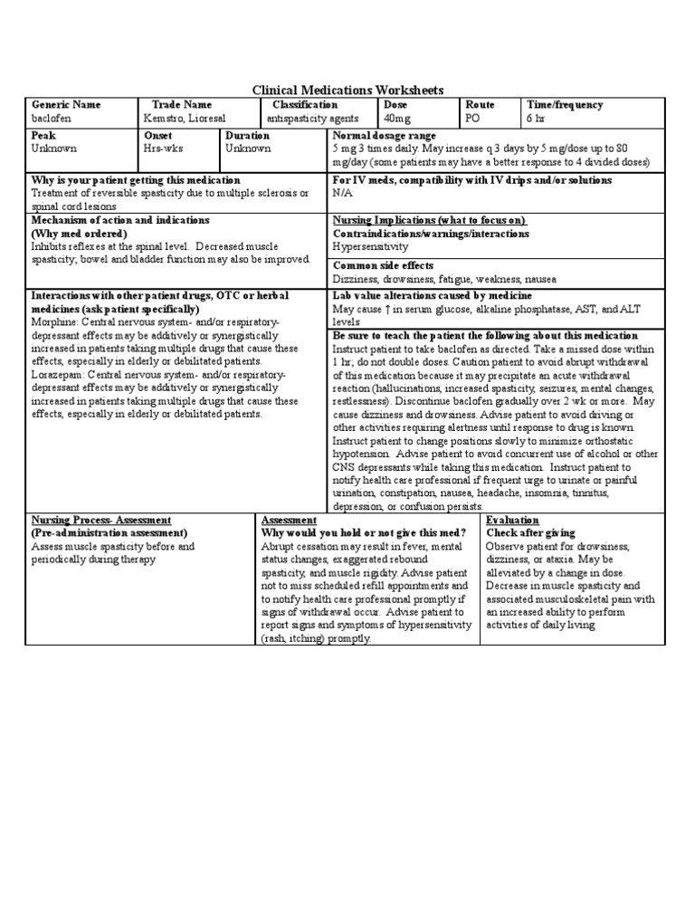 Kemstro (Baclofen) | PDF | Pharmacology | Diseases And Disorders