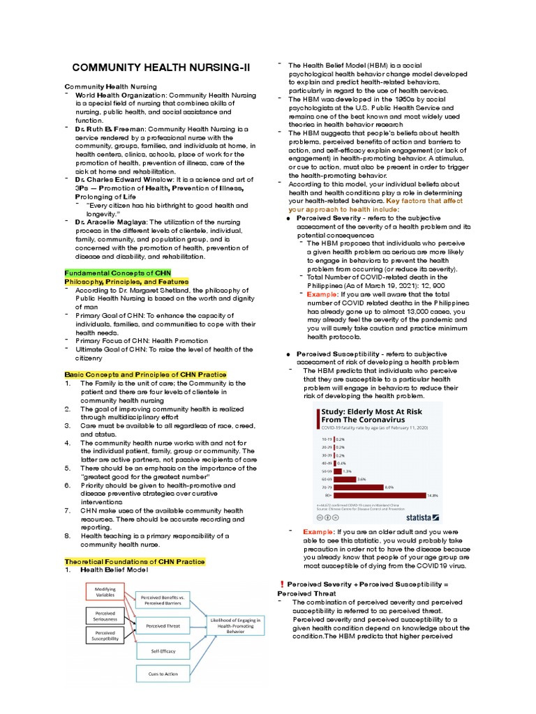 CHN 2 Reviewer | PDF | Psychology | Health Care