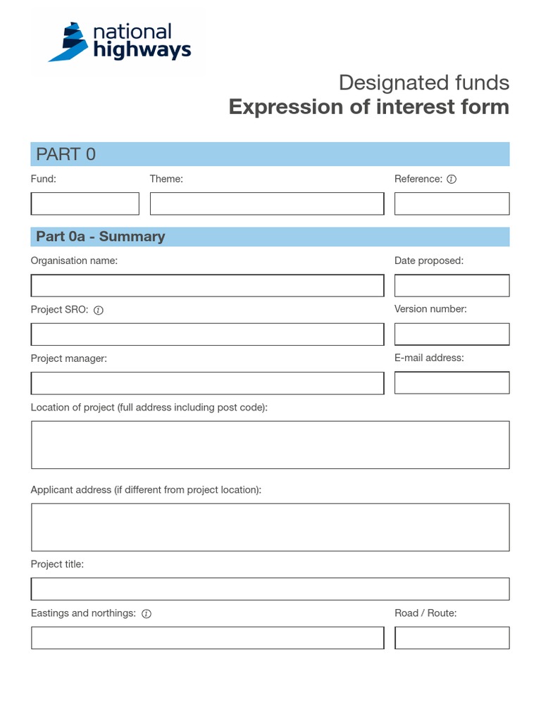 Designated Funds - Expression of Interest Form | PDF | Cycling ...